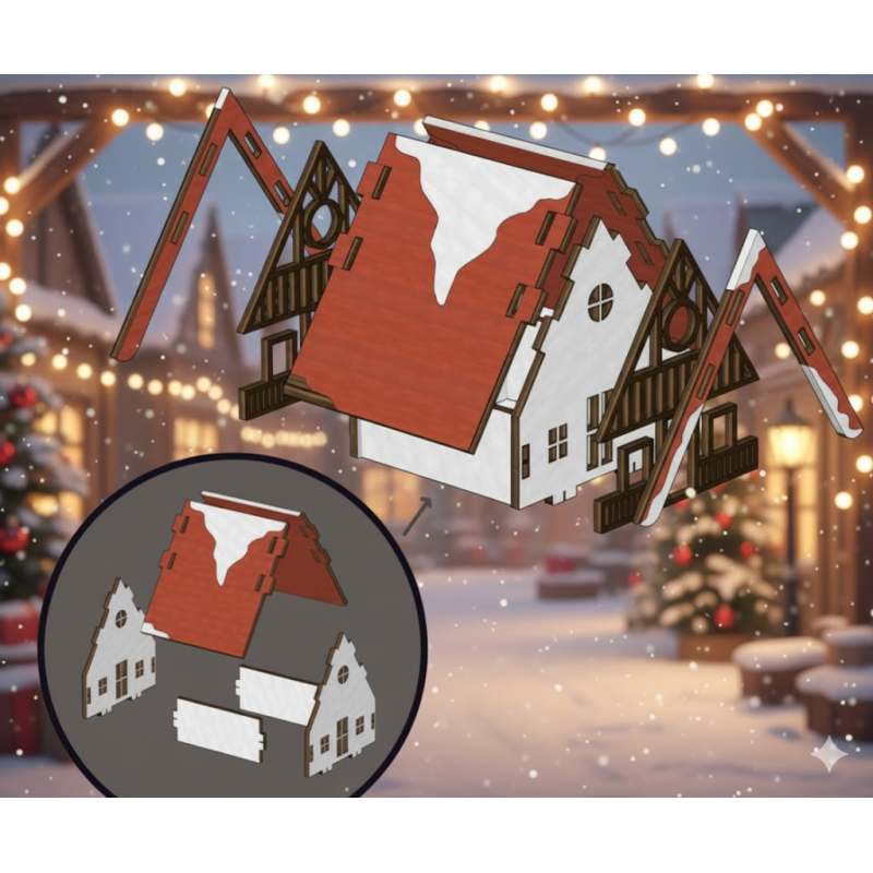 DIY Wooden Advent Calendar Kit - 24 Drawer Christmas Village