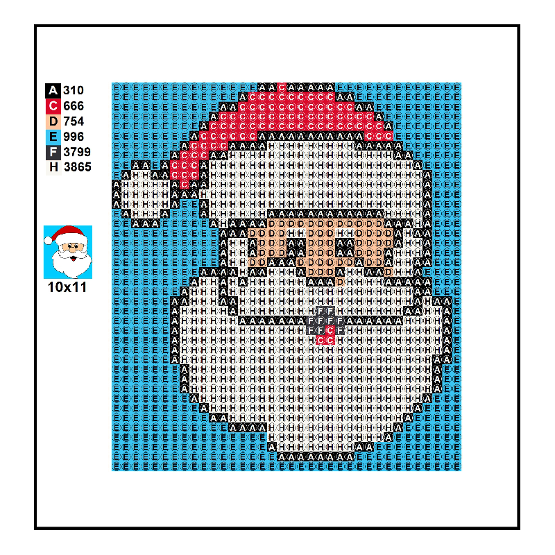 Cute SANTA Diamond Art Kit 10x10cm | Beginner & Kids Diamond Painting